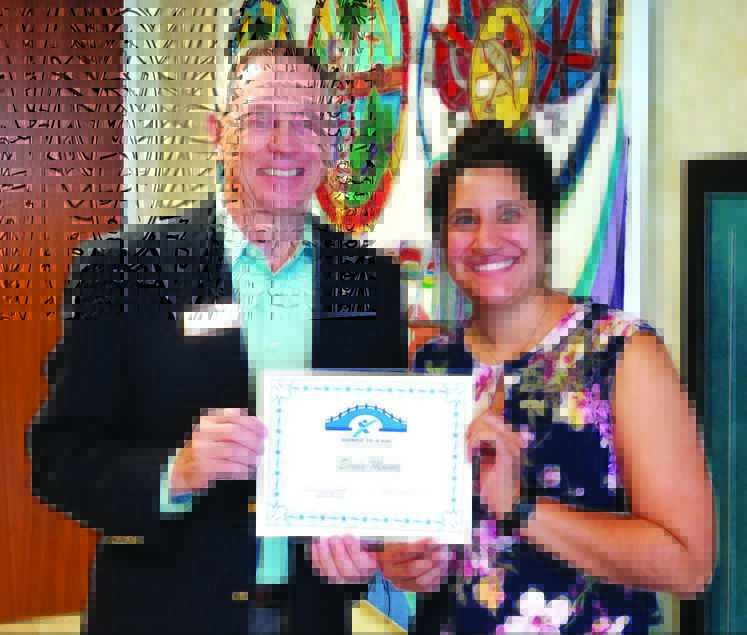 Express Employment Pros presents “Bridge to a Job” certificate to Emily ...