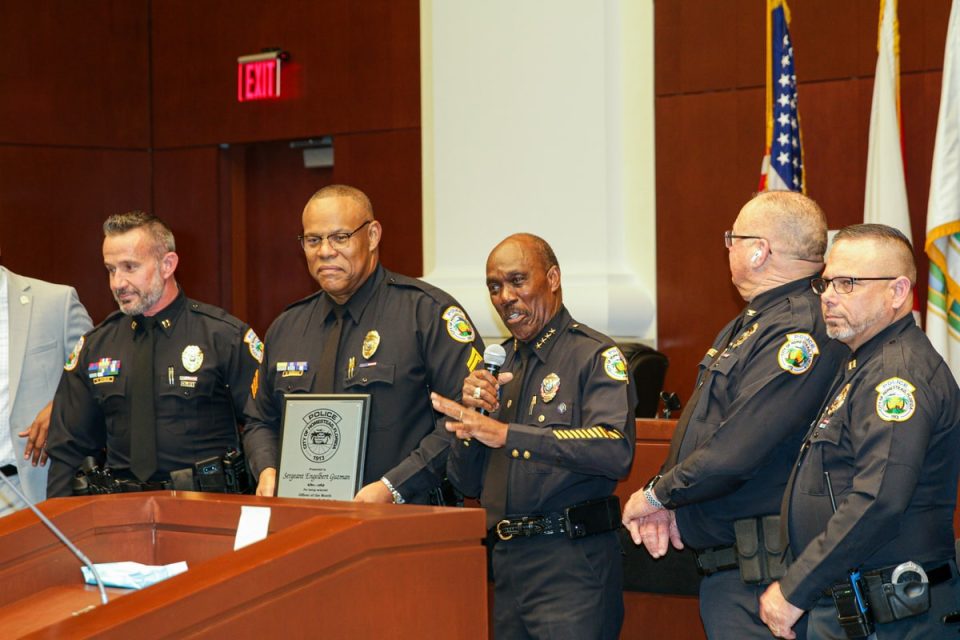 Homestead Council honors Officer of the Month Sgt. Engelbert Guzman ...