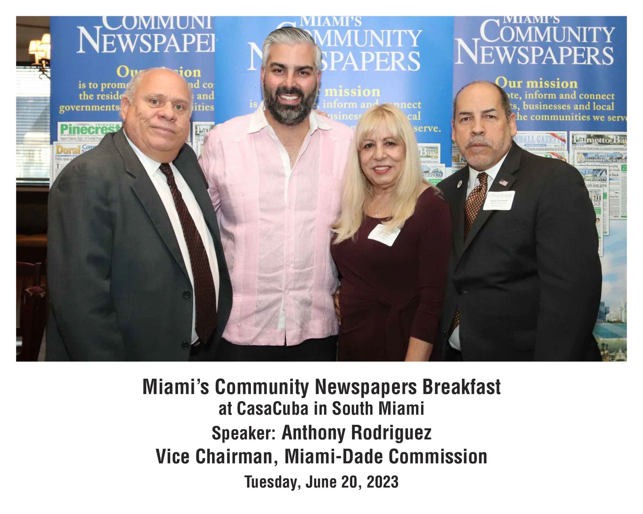 Community News Breakfast with Vice Chairman of Miami-Dade County ...